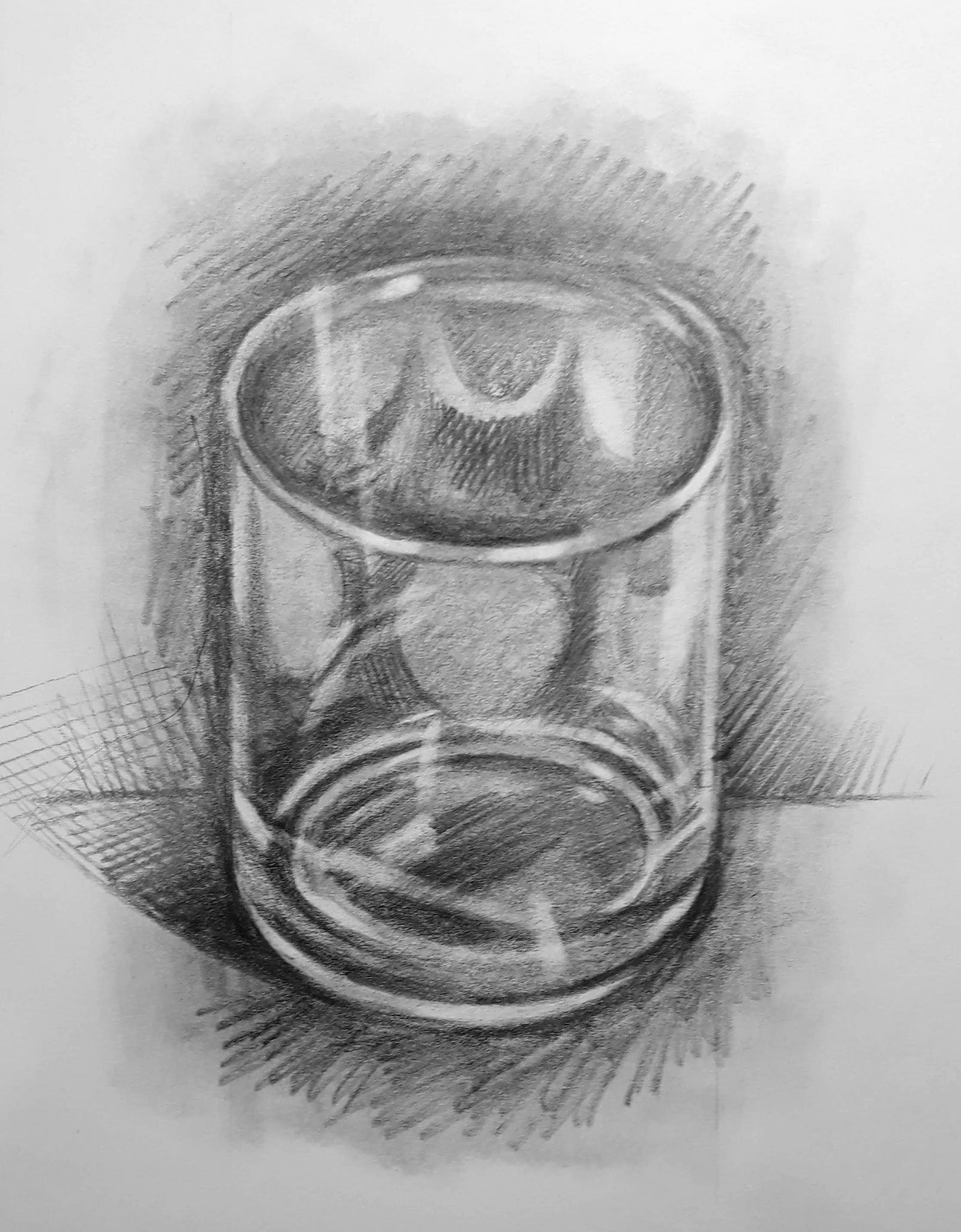 How to draw a glass – step by step – Janet Mary Robinson